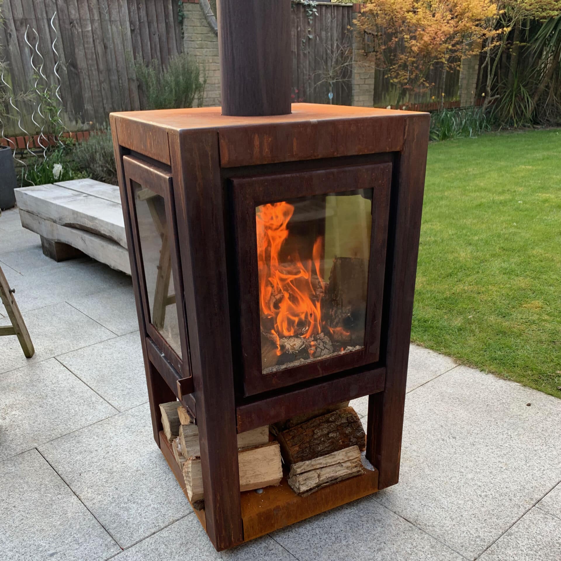 RB73 Outdoor Woodburning Stove - Meat Smoke Fire